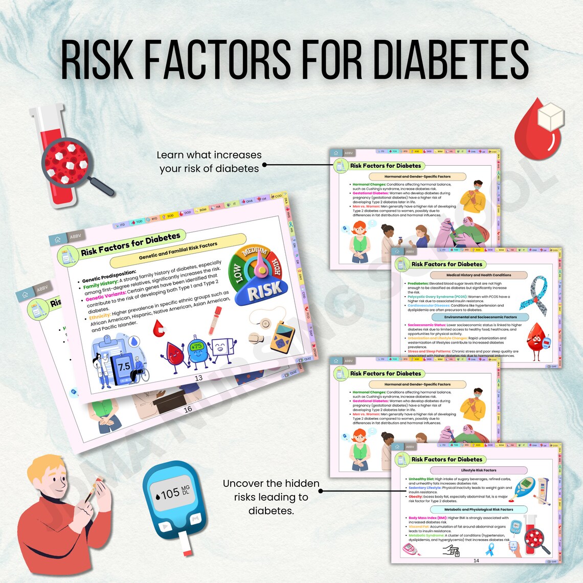Diabete Flashcard Bundle With Quiz | UPDATED 2025-26 | Nursing Study ...