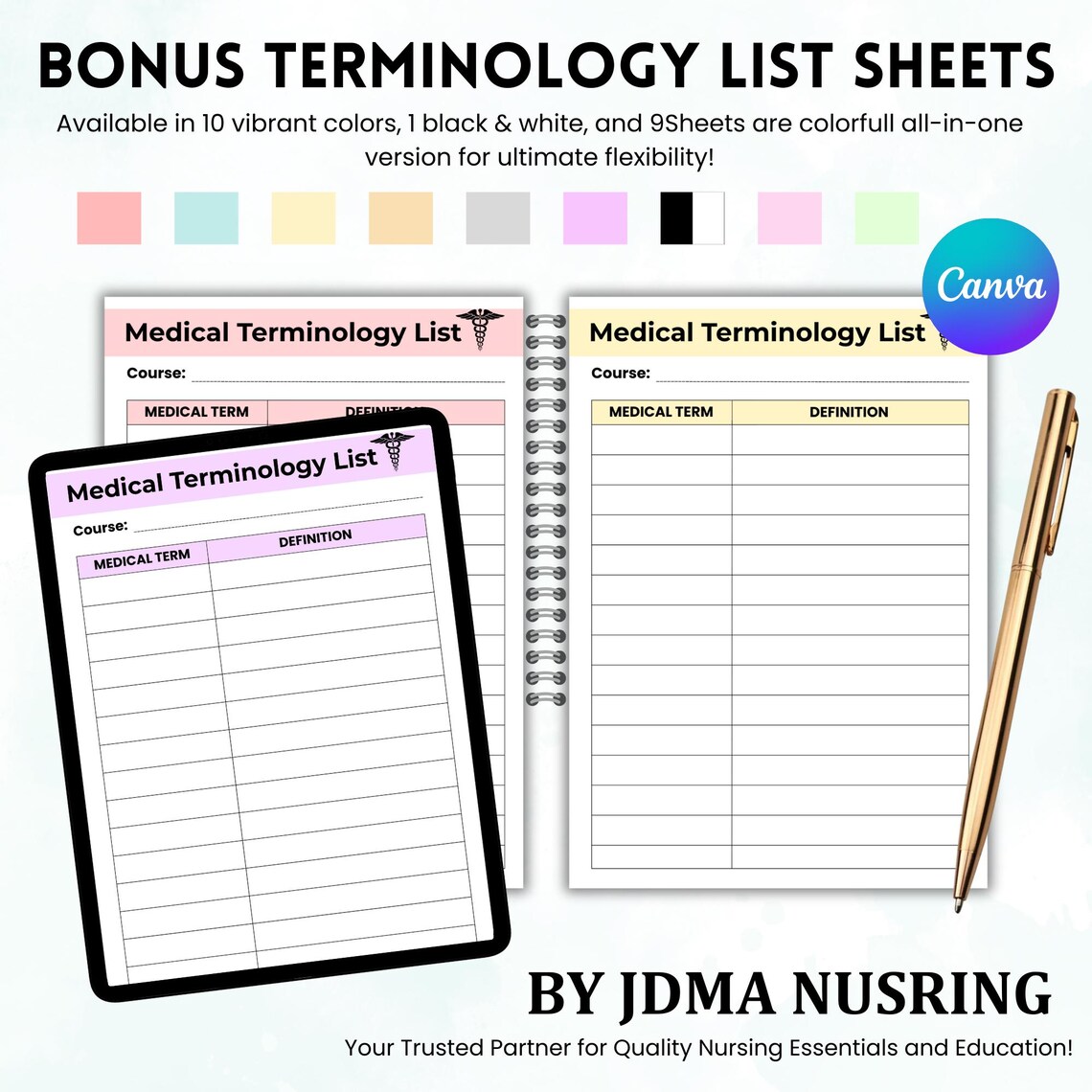 Medical Terminology Flashcards 118+ Cards, 5 Bonus Cover Pages, Bonus ...