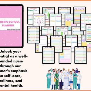 Digital Nursing School Planner 37pages | Nursing Notes | Planner for ...