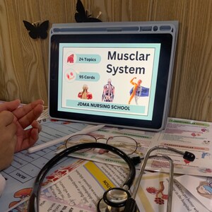 Muscular System Flashcard Fully Hyperlinked | Nursing Bundle | Medical ...