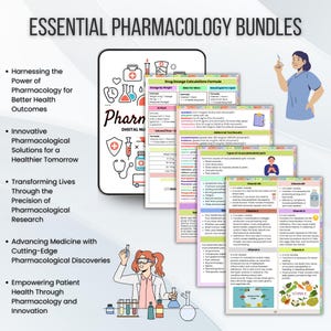Pharmacology Bundle Hyperlinked 170+pages With Flashcards, Quizzes ...