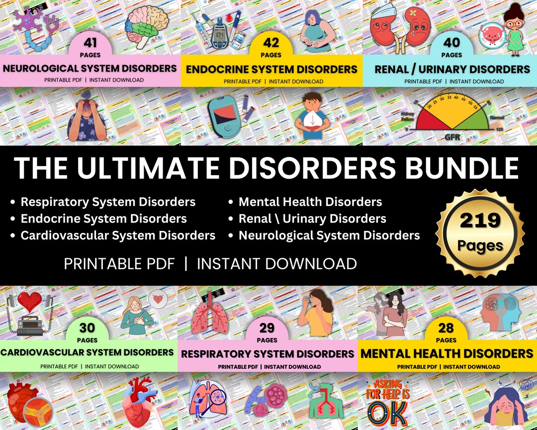 The Ultimate Disorder Bundle 219 Page | Cardiovascular | Mental Health ...