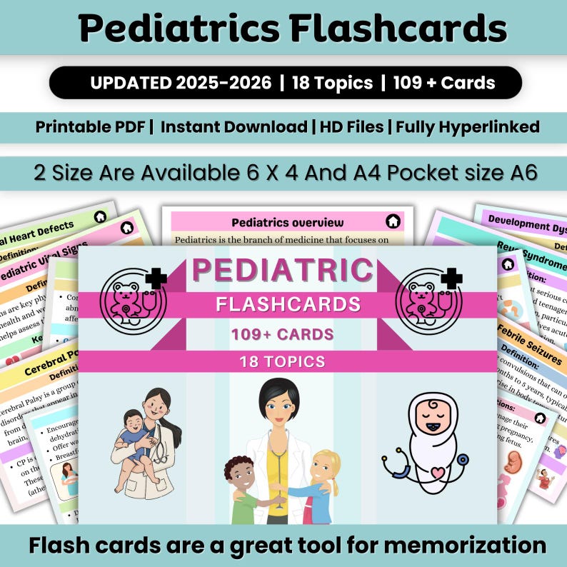 Pediatrics Flashcards 109+cards Pages | Pediatrics Note | Nursing ...
