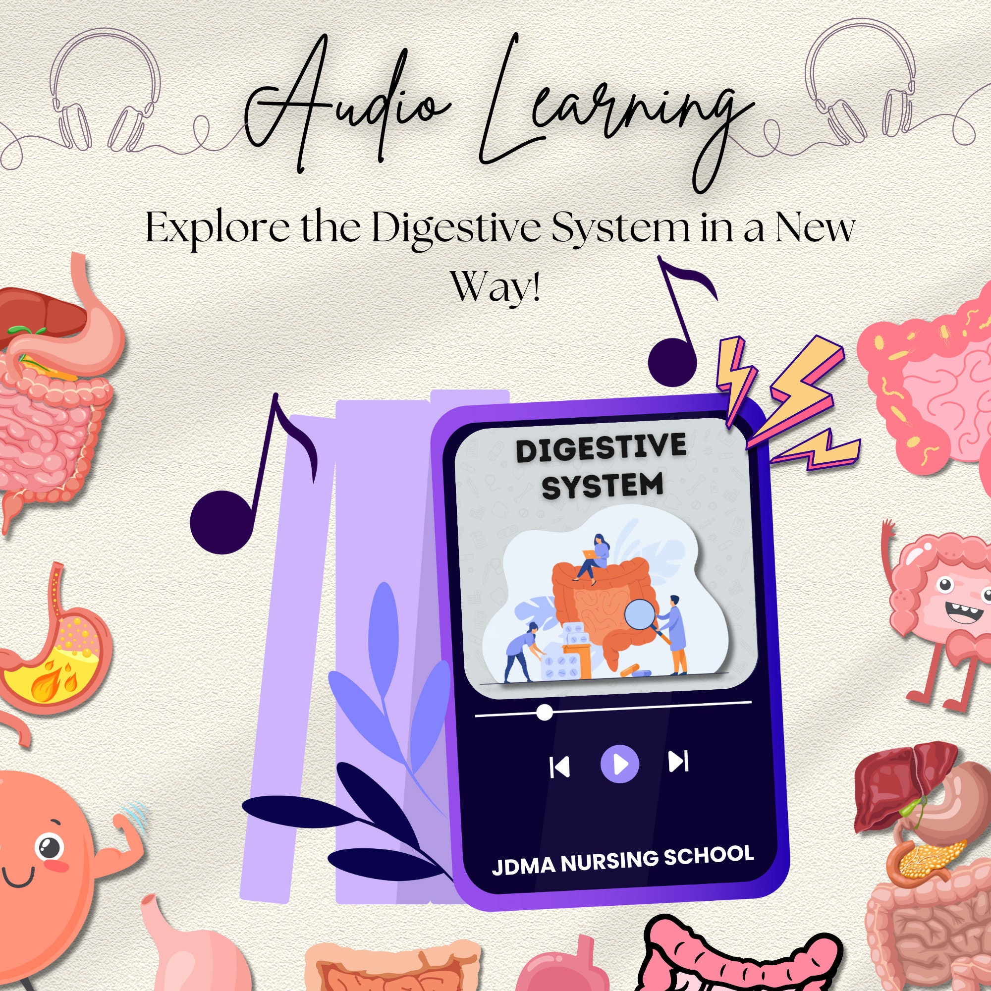 Digestive System Bundle With Flashcards, Svg’s, Quiz or Sticker | Human ...
