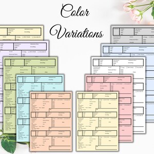 Telemetry Nurse Report Sheet | Printable Sheets | 10 Colours | Digital ...