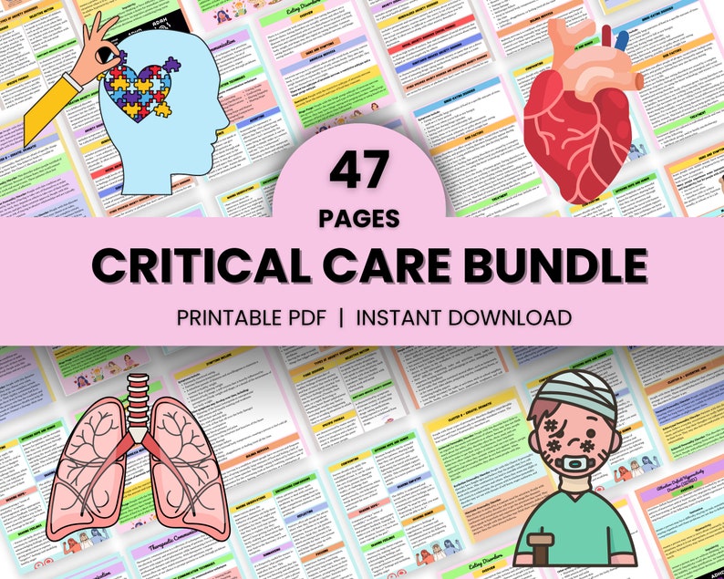 Critical Care Bundle 47 Pages Study Guide Note Critical - Etsy Australia