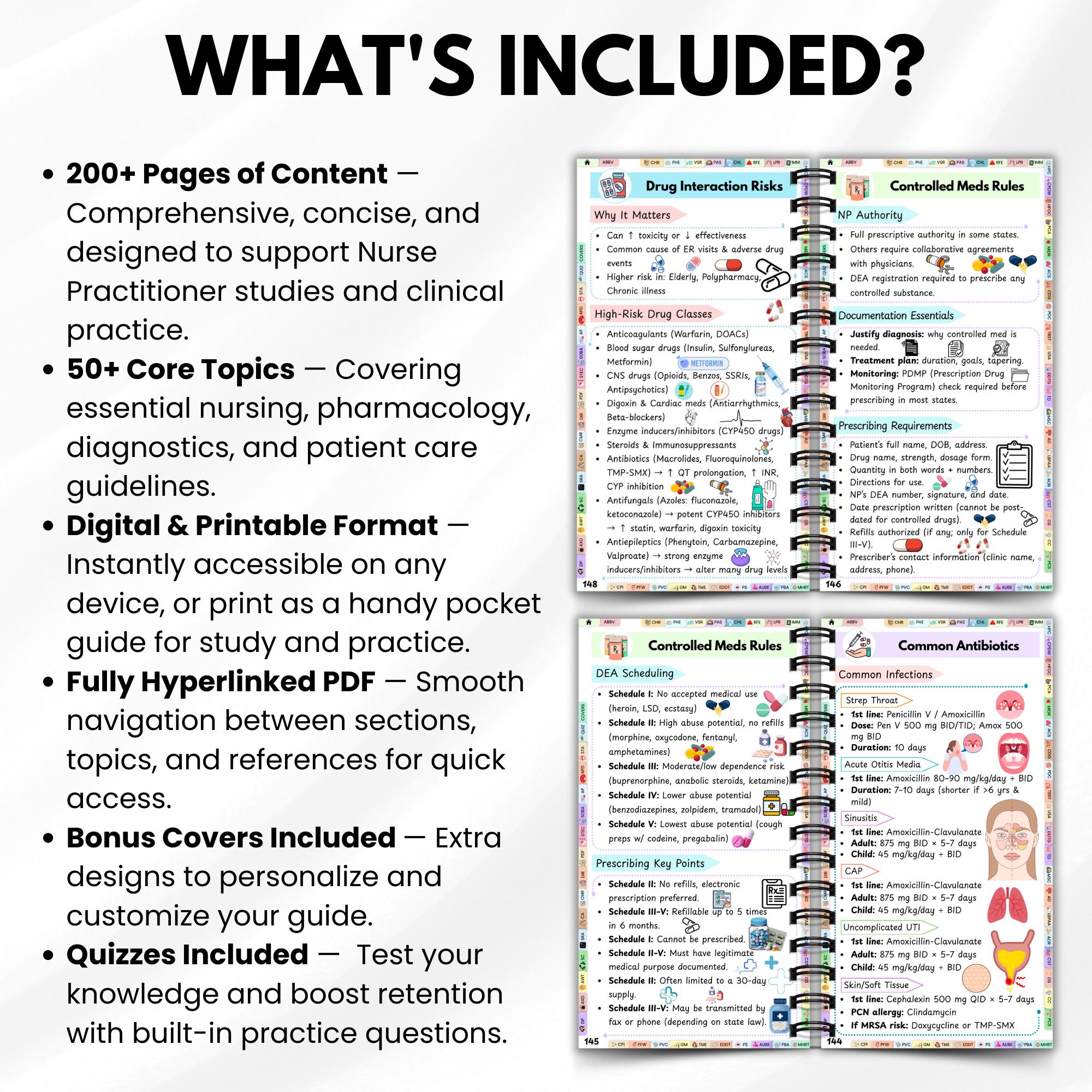 NP Pocket Guide, Nursing Study Aid, Family Nurse Practitioner Reference ...