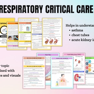 Critical Care Bundle 47 Pages | Study Guide Note | Critical Care Nurse ...