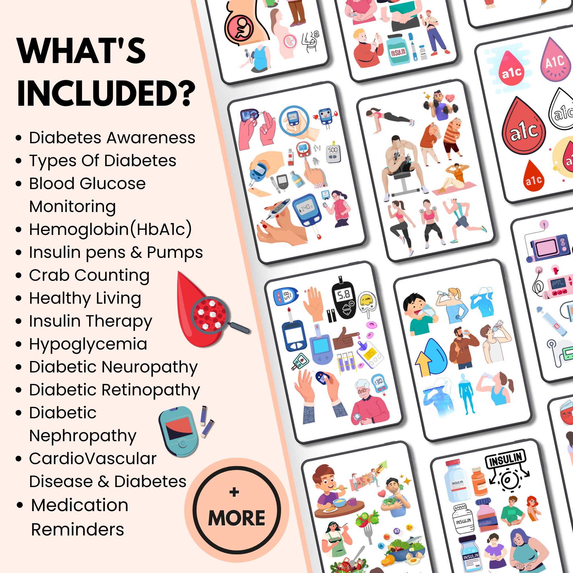 Diabetes Svg’s 650+ Bundle | Human Body Svg | Nursing Stickers | Svg ...