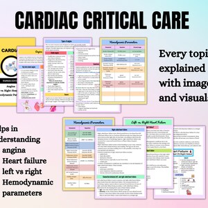 Critical Care Bundle 47 Pages | Study Guide Note | Critical Care Nurse ...