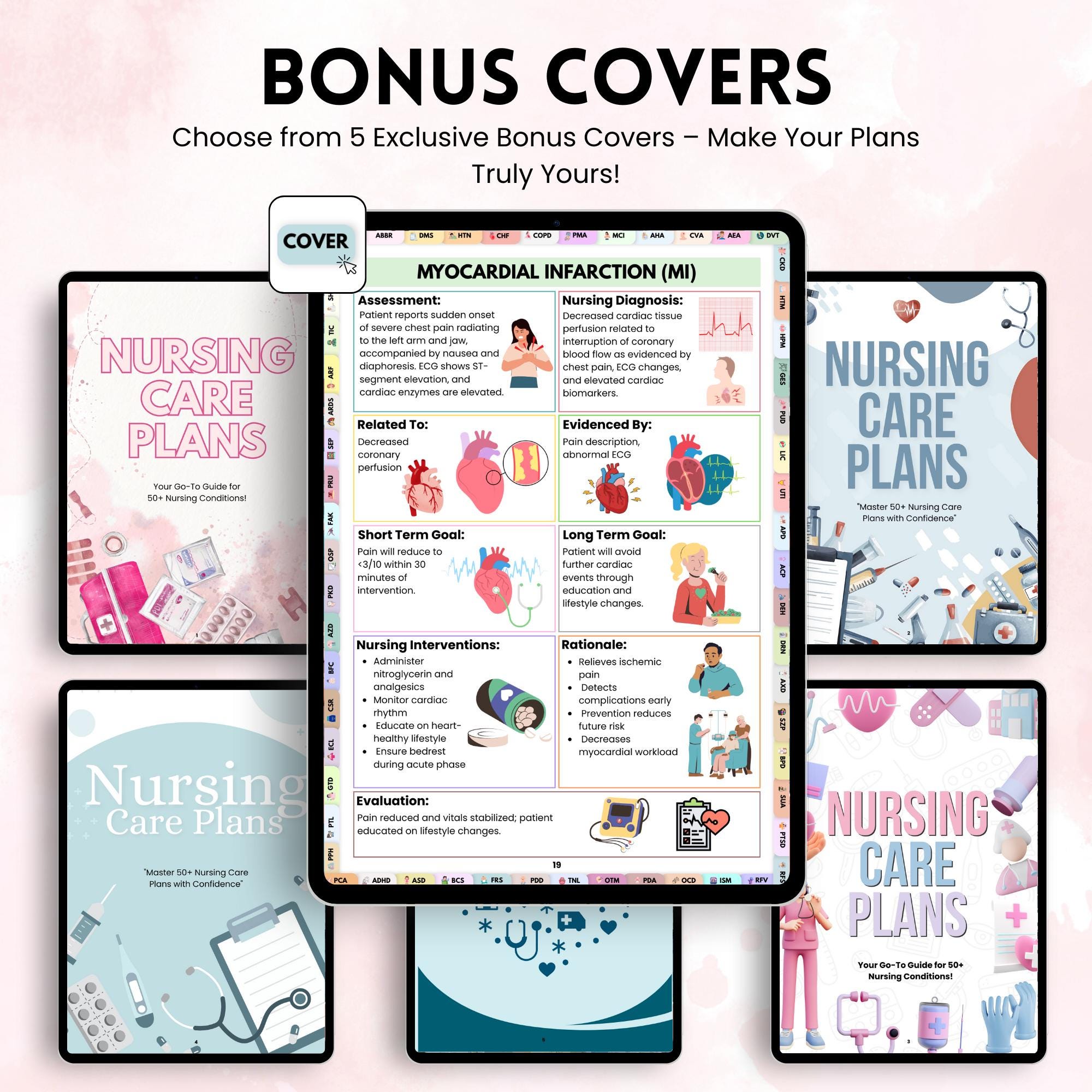 Nursing Care Plans Hyperlinked, 50+ Cares Plan, Bonus Quote, Nurse Life ...