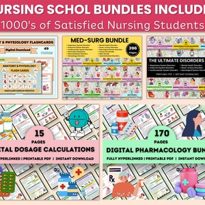 Nursing School | Whole Bundle Shop | Nursing Study Guide | Nclex Study ...