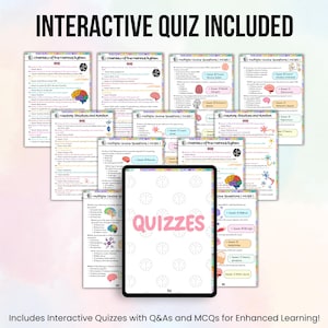 Nervous System Notes Hyperlinked, Bonus Flashcards Stickers Study Tips ...