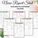 Nurse Sheet Report | Instant Download | Nurse Reporting | Printable ...