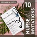 Nurse Graduation Invitation | Editable & Printable Template | Nurse ...