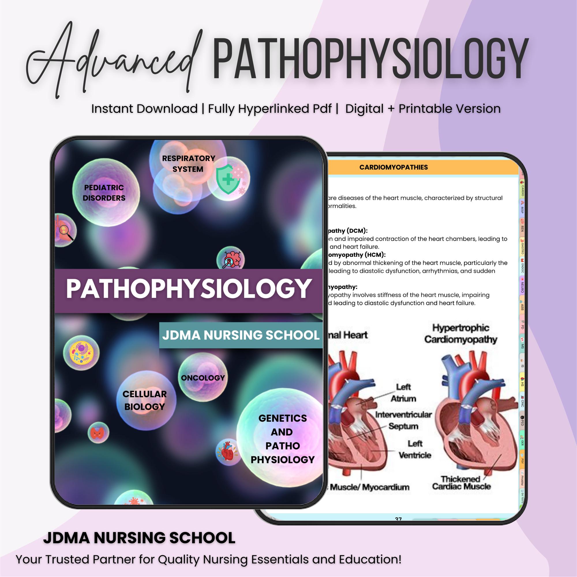 Pathophysiology Bundle With Flashcards, Quizzes, Stickers, Hyperlinked ...