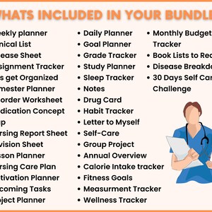 Digital Nursing School Planner 37pages | Nursing Notes | Planner for ...