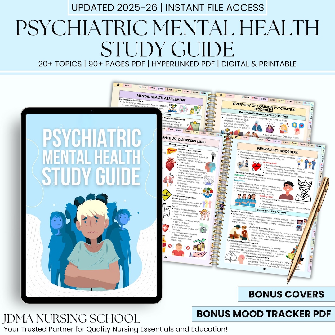 Psychiatric Mental Health Study Guide | Nursing Notes & Psychiatric ...