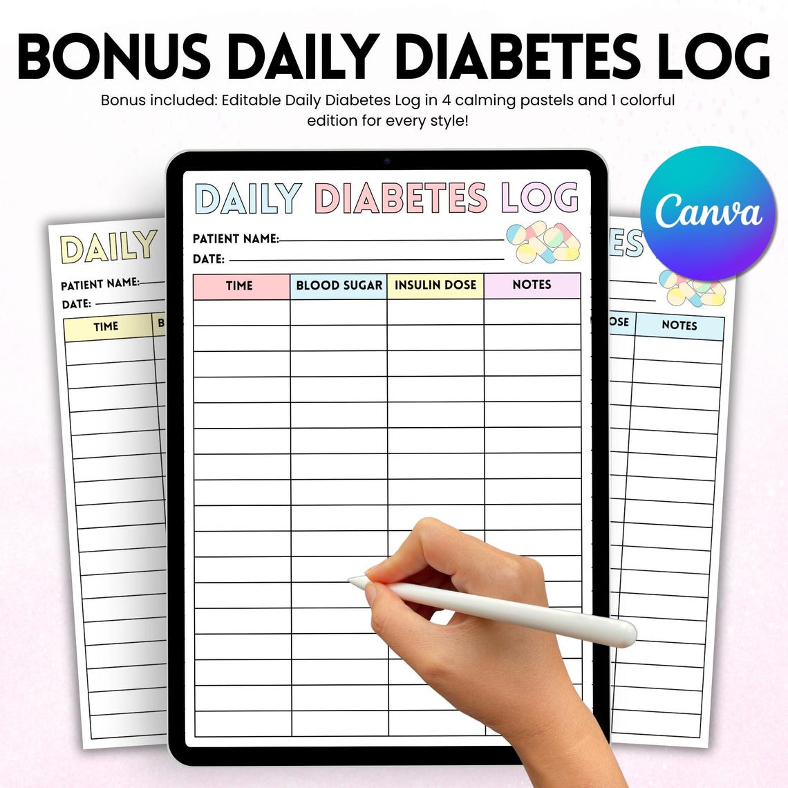 Insulin Types Cheat Sheet, Bonus Daily Diabetes Log, Insulin Study ...