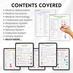 Medical Assistant Notes & Cheat sheet bundle, 20+ Topics, Medical ...