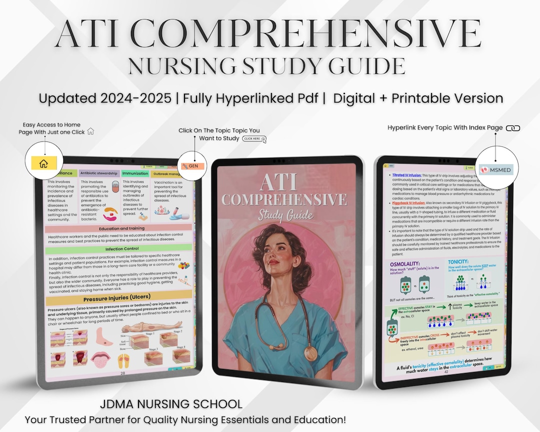 ATI Comprehensive Bundle Hyperlinked | UPDATED 2025-26 | Ultimate Study ...