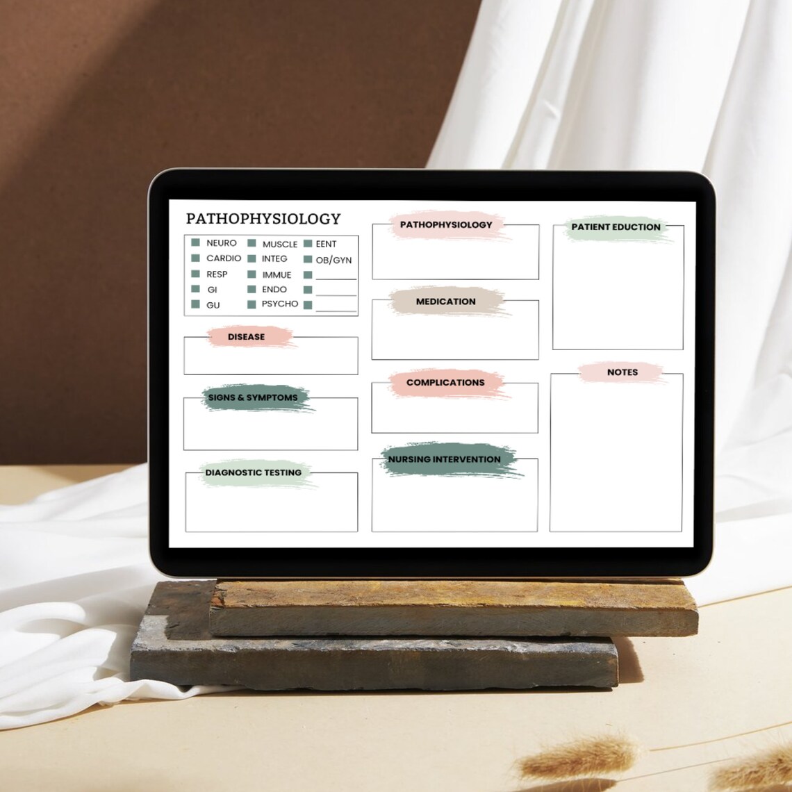 Pathophysiology Template Bundle 100+pages | Free Medical Stickers ...