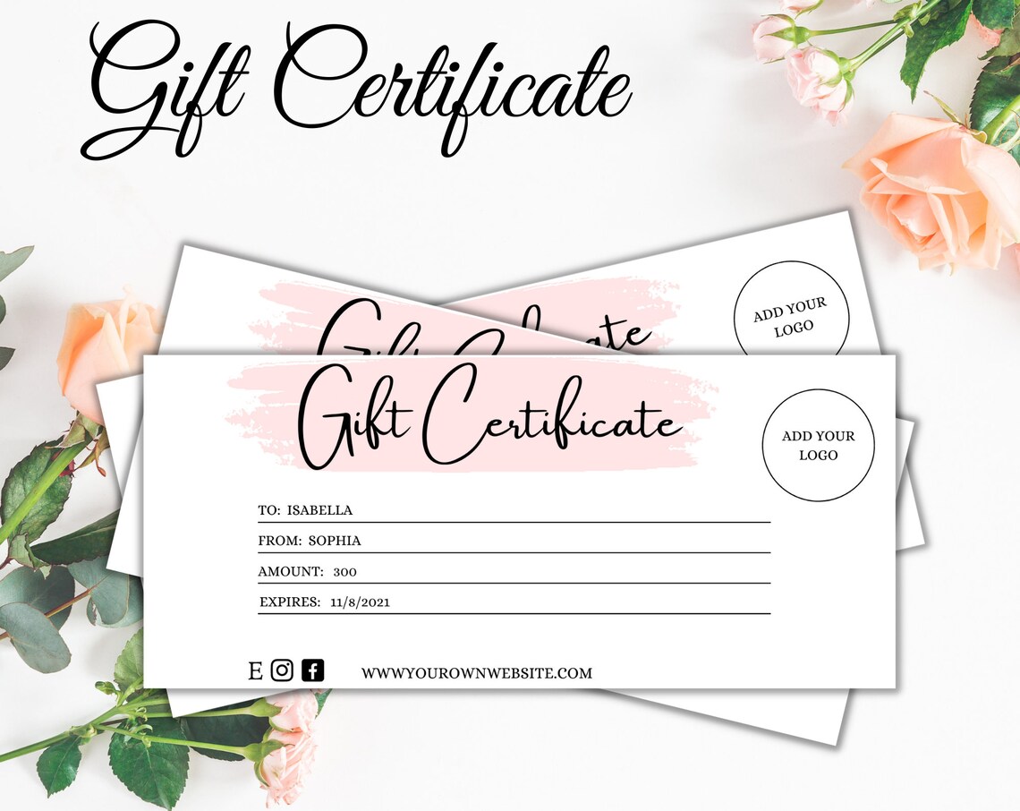 Gift Voucher Template | Editable Gift Coupon | Gift Certificate ...