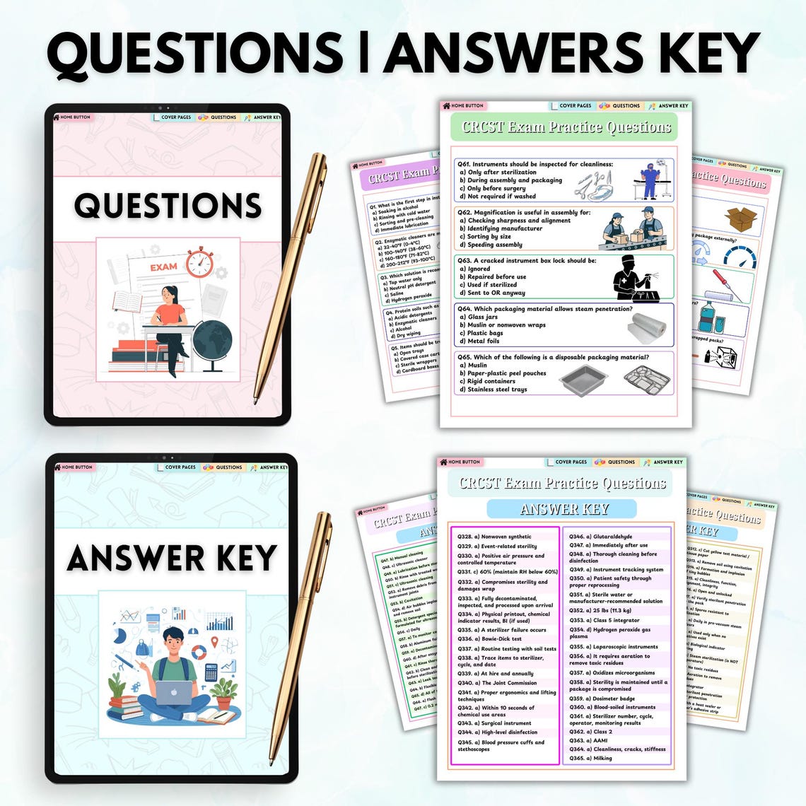 Sterile Processing Study Guide | CRCST Study Resource | 120+ Questions ...