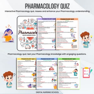 Pharmacology Bundle Hyperlinked 170+pages With Flashcards, Quizzes ...