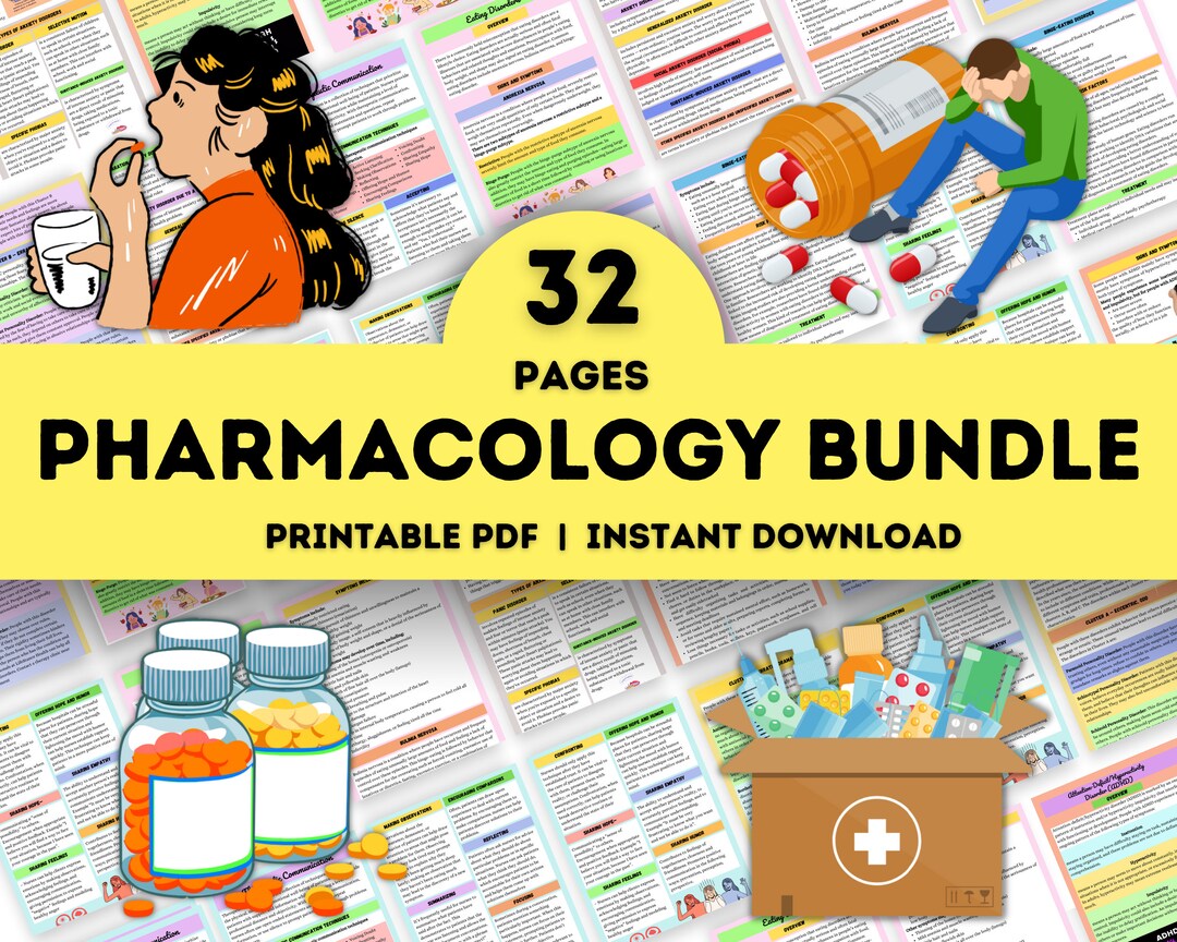 Pharmacology Bundle | Nursing School Notes | Pharmacology Notes ...