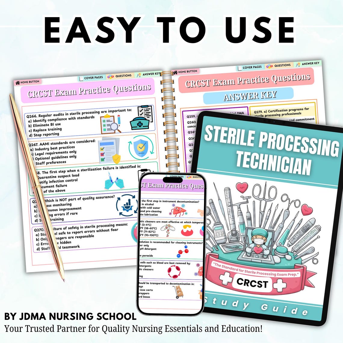 Sterile Processing Study Guide | CRCST Study Resource | 120+ Questions ...