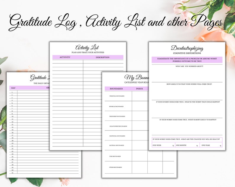 Therapy Journal Therapy Worksheet Printable & Editable - Etsy