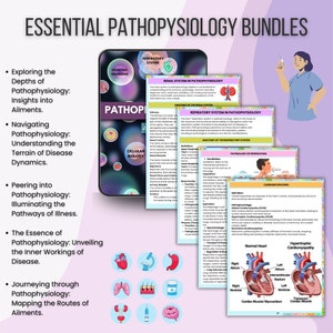Pathophysiology Bundle With Flashcards, Quizzes, Stickers, Hyperlinked ...