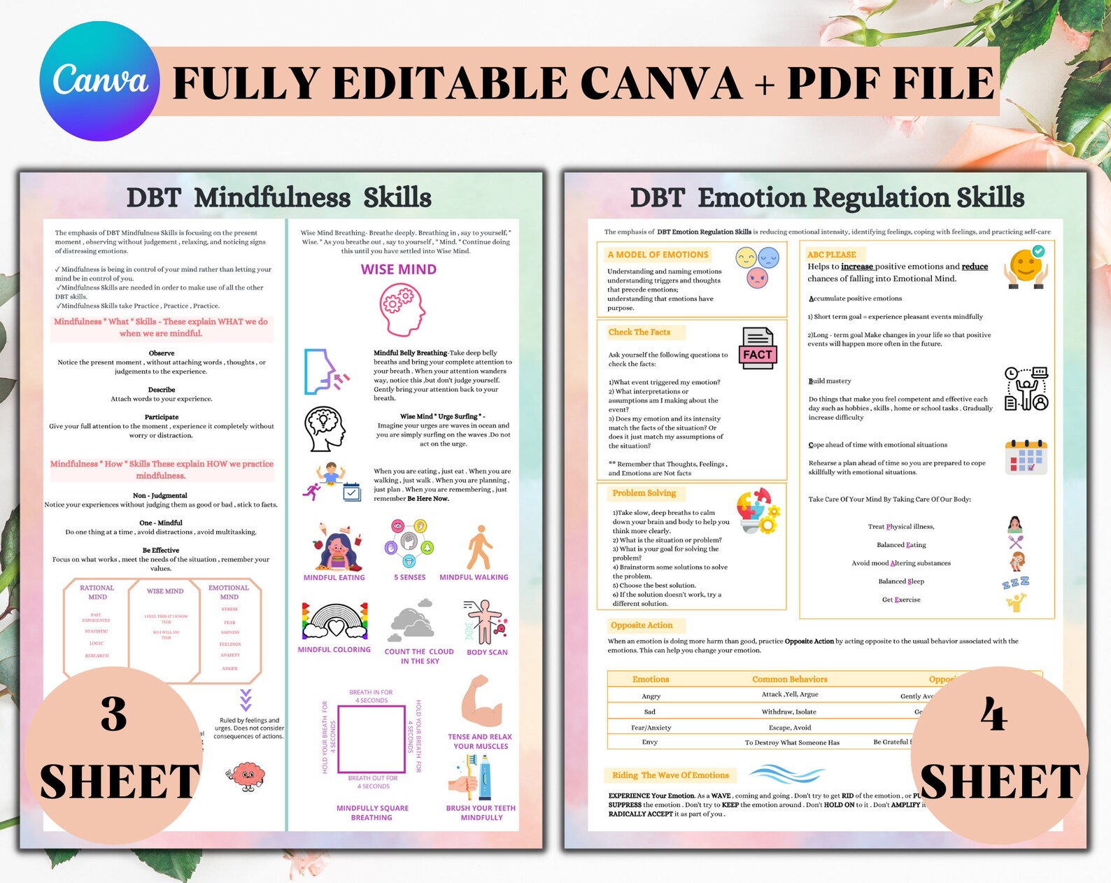 DBT Coping Skill Cards DBT Cards Printable Cards DBT - Etsy