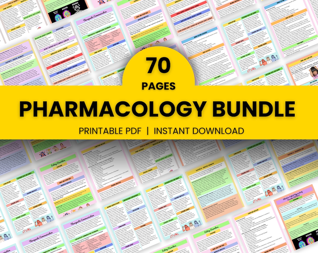 Pharmacology Bundle | Nursing School Notes | Pharmacology Notes ...