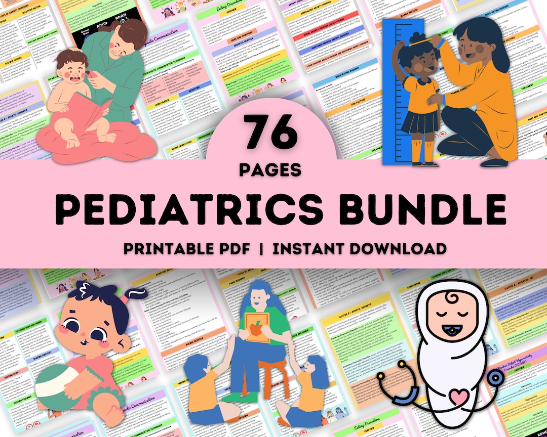 Pediatrics Bundle 76 Pages | Pediatrics Note | Nursing Student Study ...