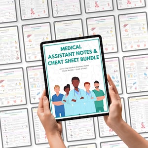 Medical Assistant Notes & Cheat sheet bundle, 20+ Topics, Medical ...