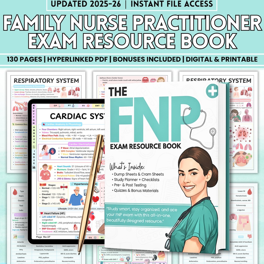 Family Nurse Practitioner Study Guide | Nursing Study Resource | 130 ...