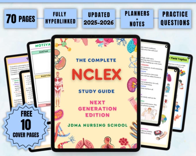 NCLEX PN Cram Sheet - Etsy
