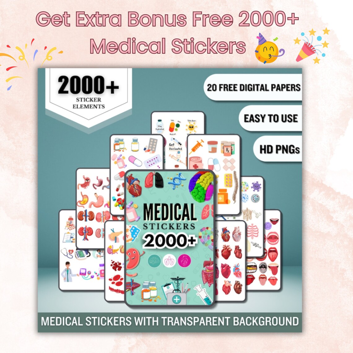 Pathophysiology Template Bundle 100+pages | Free Medical Stickers ...