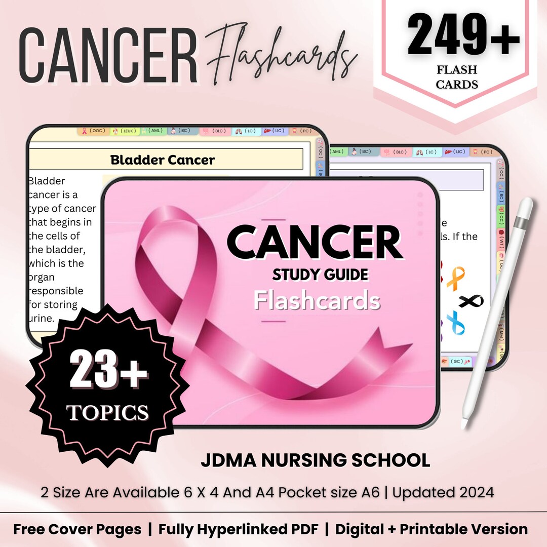 Cancer Flashcards Hyperlinked 249+pages | Nurse Notes | Med Surg Guide ...
