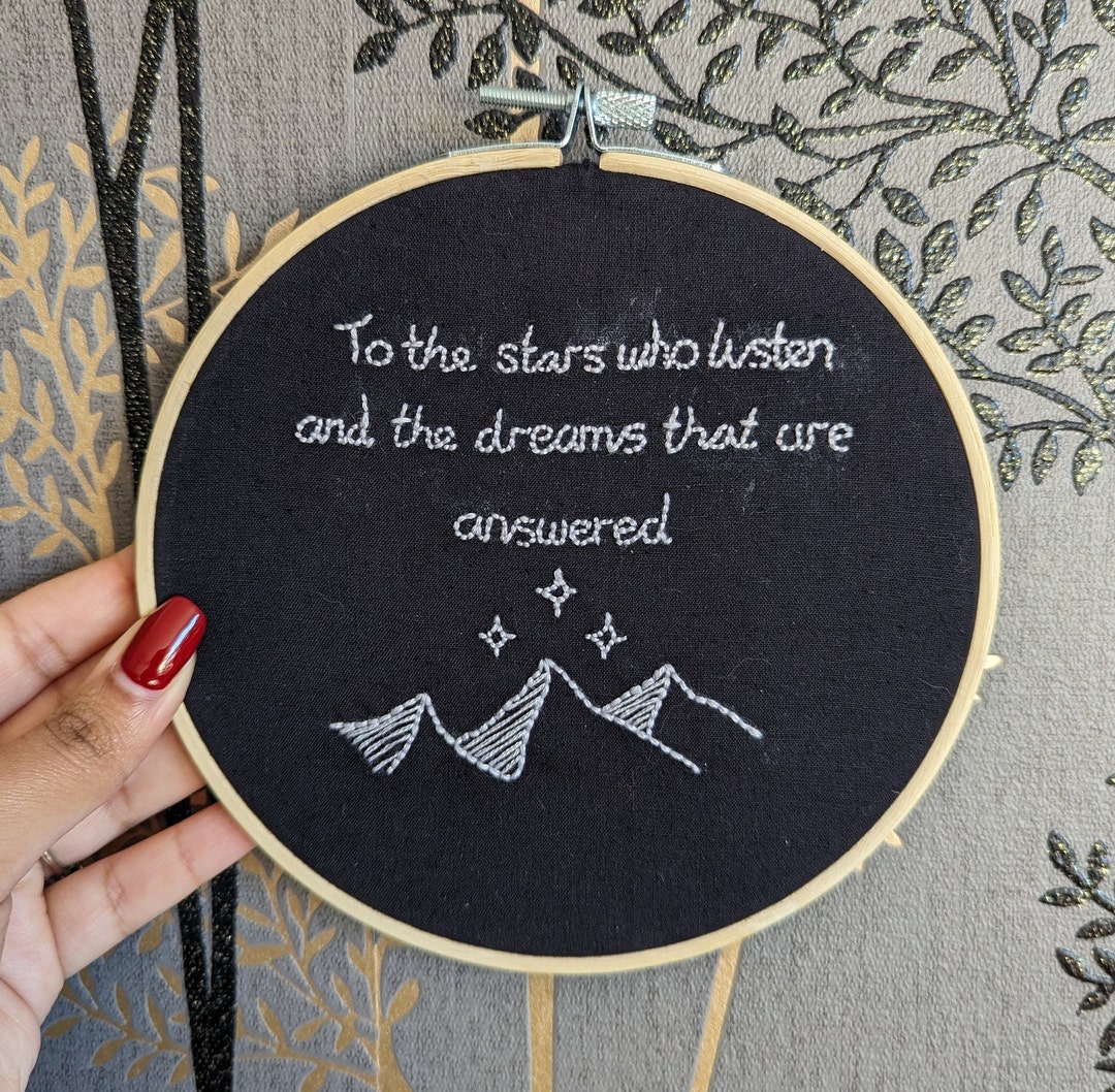 ACOTAR Inspired Embroidery Handmade Art A Court of Thorns and Roses ...