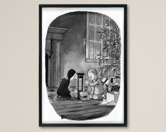 The Addams Family Comics Print Original Addams Cartoon Spooky Decor ...