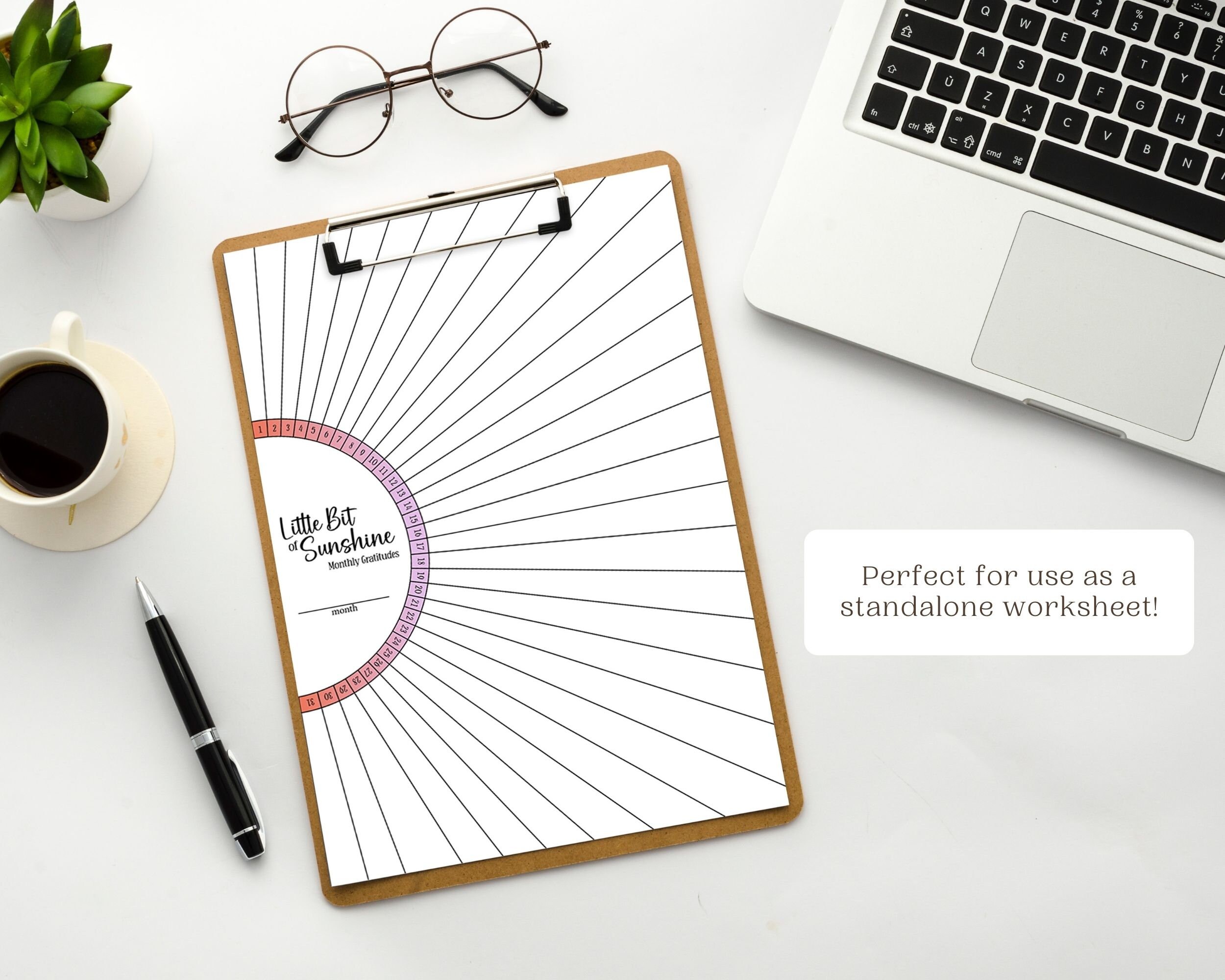 Daily Gratitude Planner Printable Template, Digital Gratitude Tracker ...