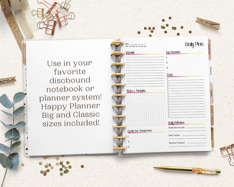 Daily Planner Printable Template, ADHD Digital Planner, to Do List PDF ...