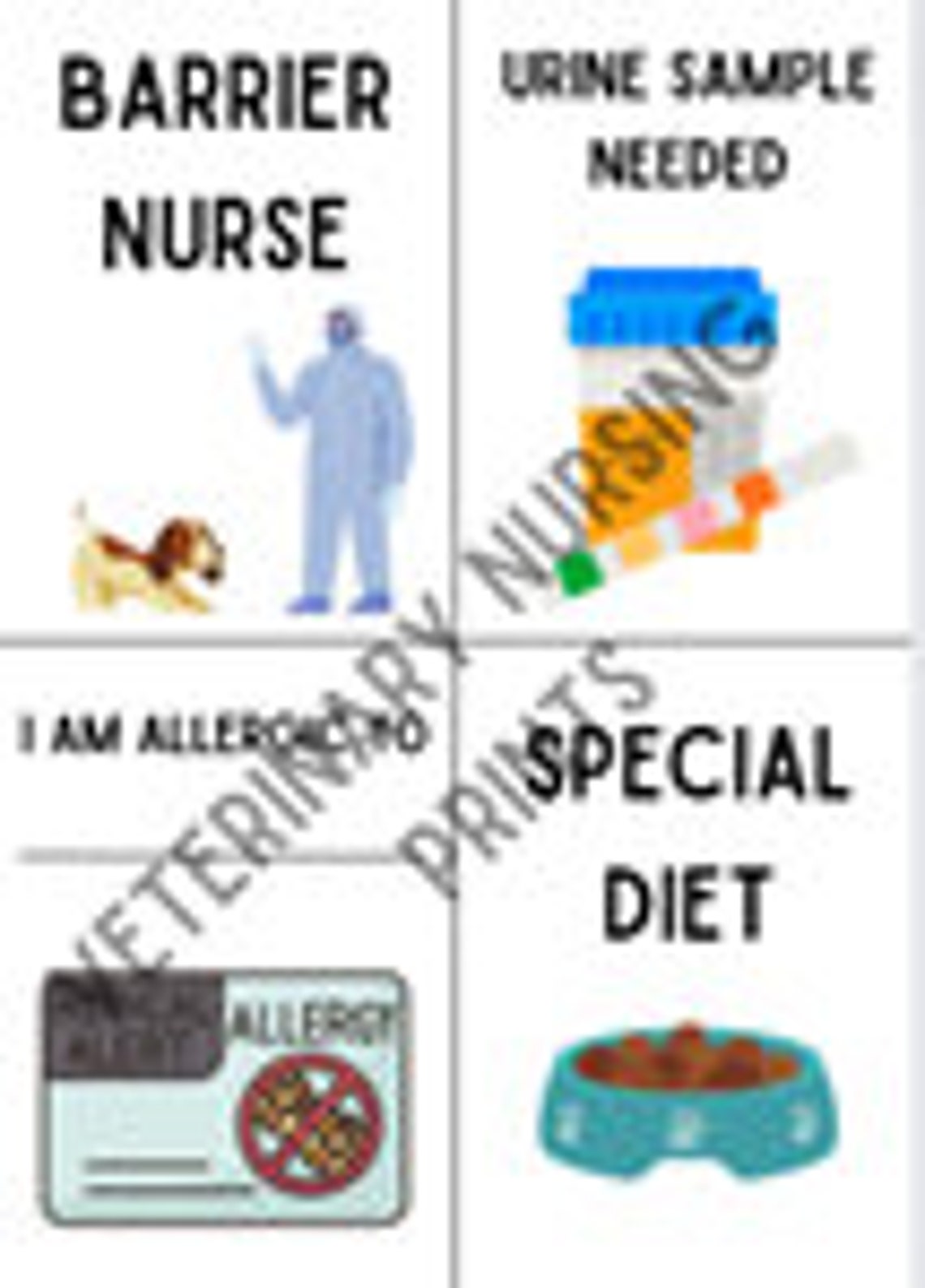 Veterinary Kennel Warning Signs - Etsy