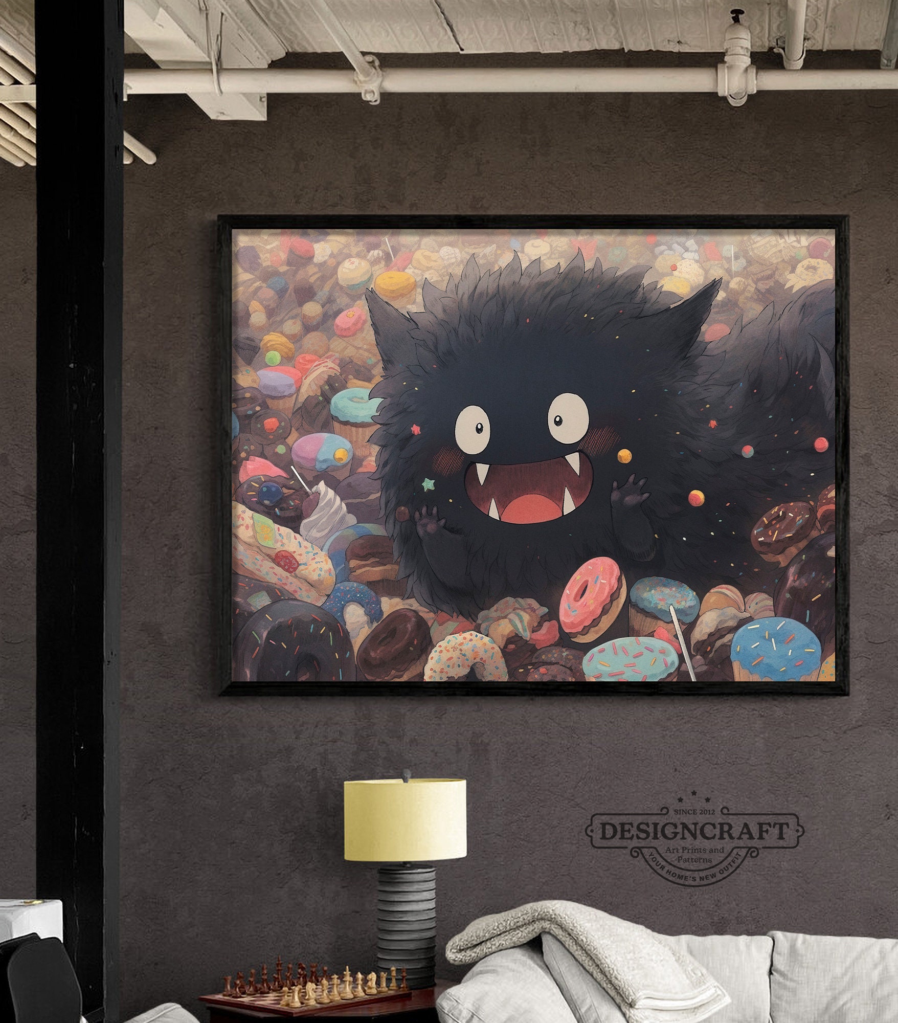 Printable Anime Art Watercolor Soot Sprite Eating Candy - Etsy