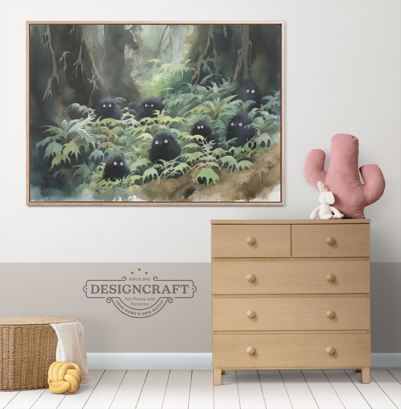 Funny Wall Art Printable, Soot Sprites Illustration Susuwatari, Instant ...