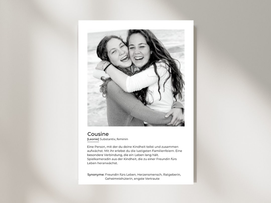 Definition Cousin Poster I Gift Ideas Christmas I Birthday I Poster ...