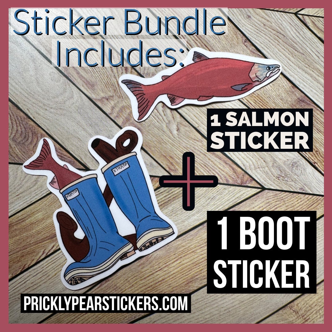 Alaska Boots Xtratuf Sticker Salmon - Etsy